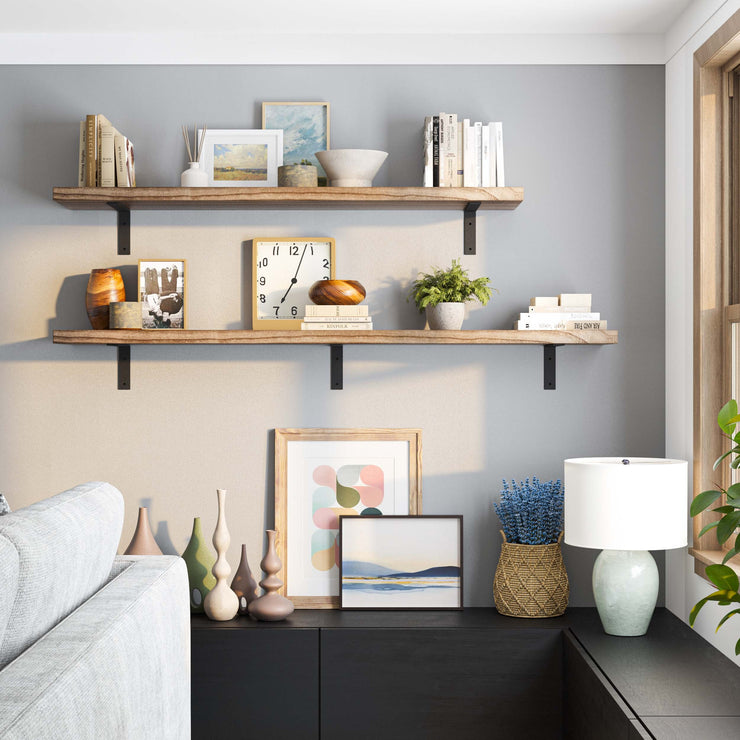 CERVO Floating Wall Shelf, 60-72 Inch Long Shelf for Wall,Book Shelves ...