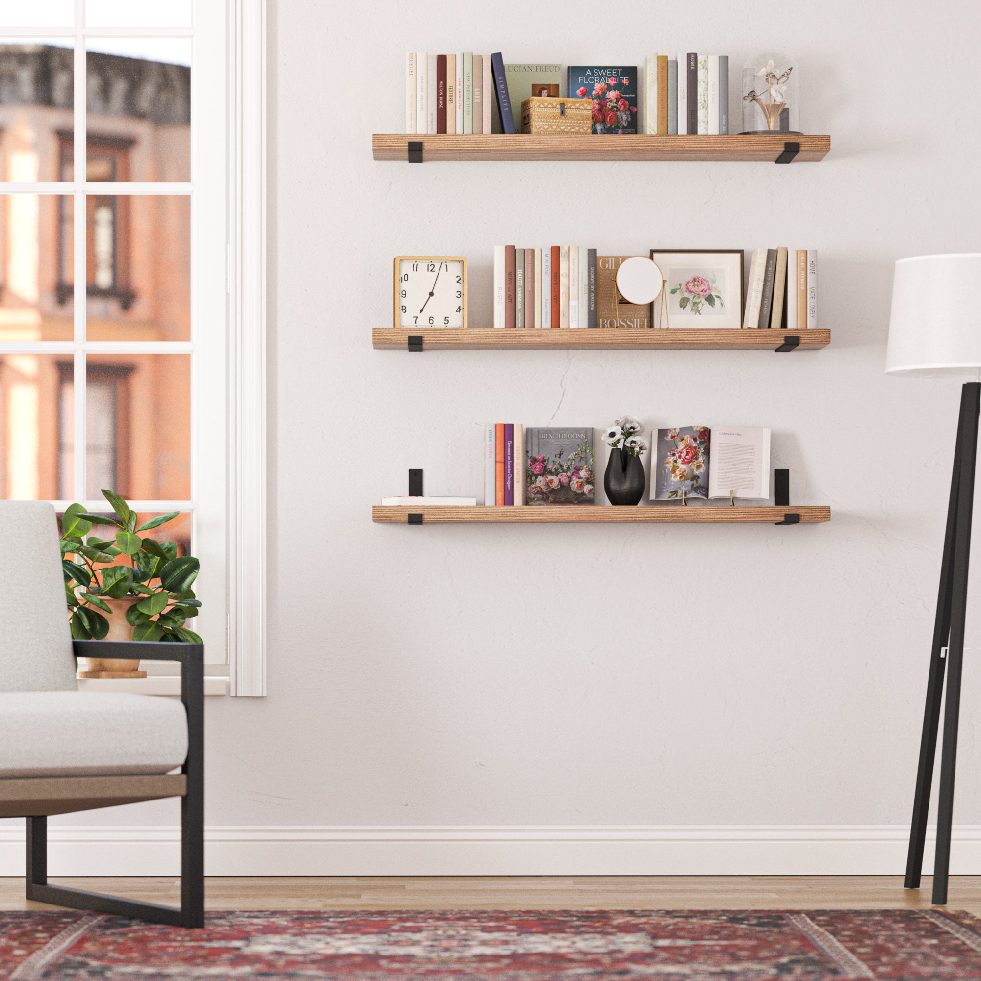 Wall rack bookshelf store